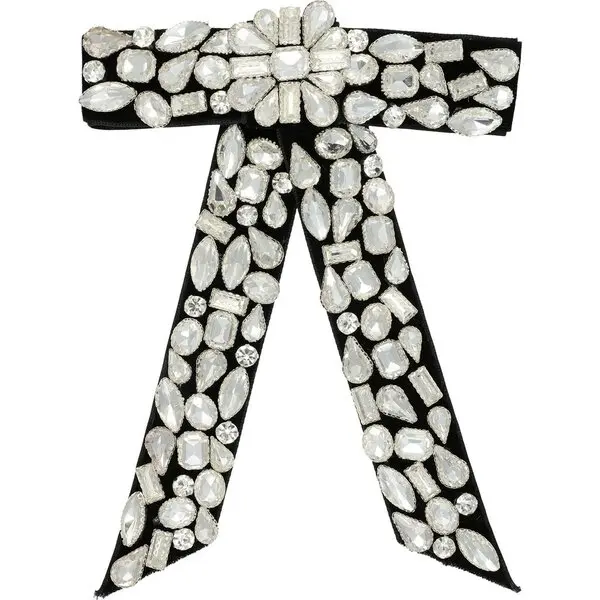 L. Erickson Melanie Jeweled Barrette - Black
