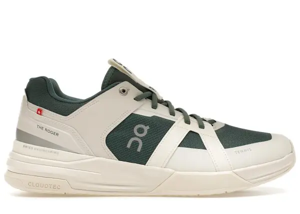 On The Roger Clubhouse Pro Tennis Sneakers - Ivory/evergreen