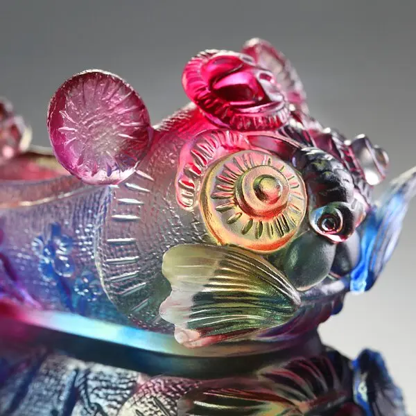 LIULI Crystal Tiger, Chinese Zodiac, Tiger Cub King