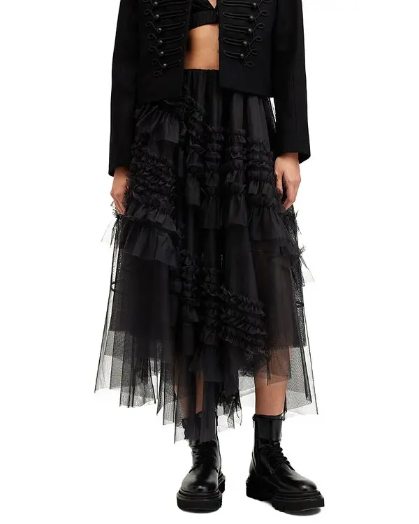 All Saints Jen Tulle Skirt - Black