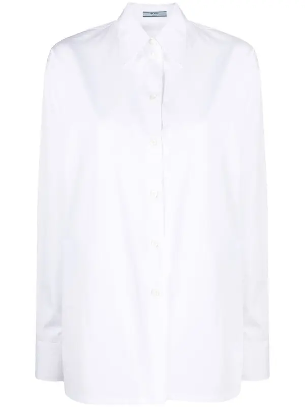 Prada Long-sleeved Button-up Shirt - White