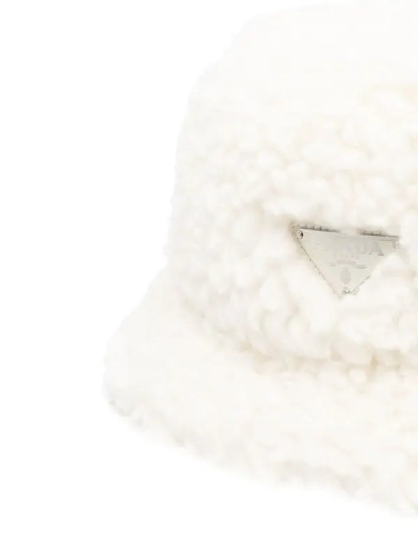 Prada Logo-plaque Wool-blend Bucket Hat