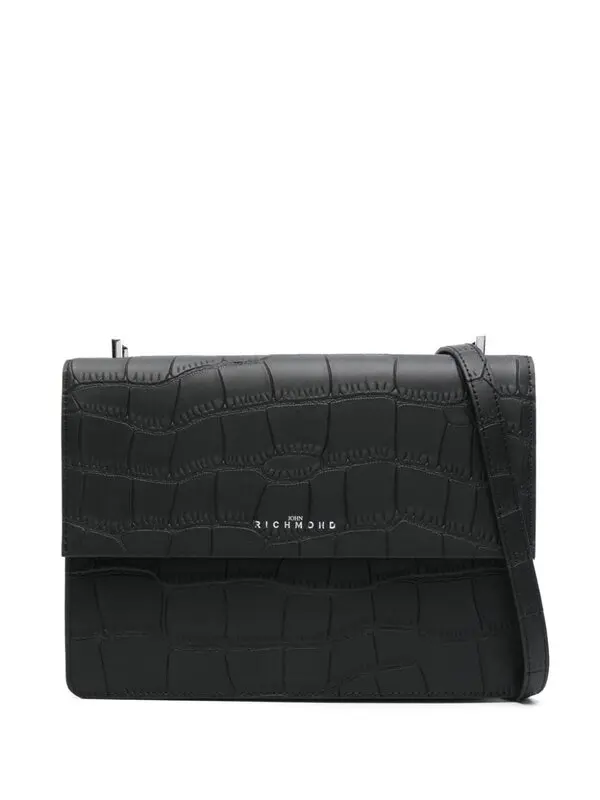 John Richmond Crocodile-embossed Shoulder Bag