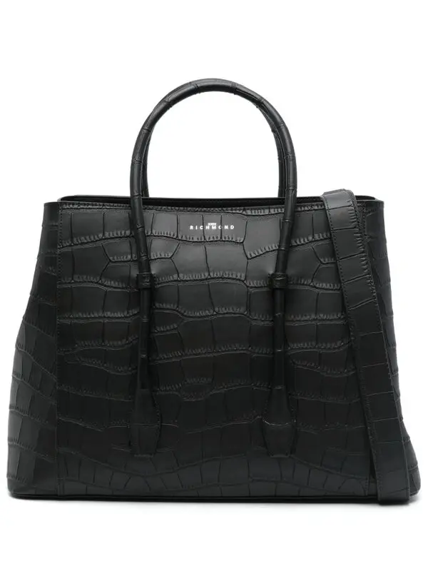 John Richmond Crocodile-embossed Tote Bag