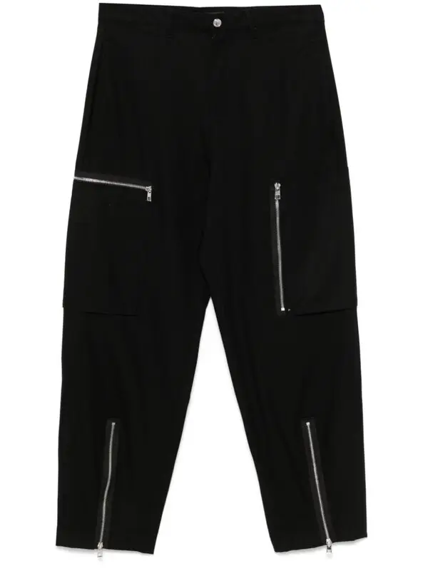 Michael Kors Stretch Zip-up Cargo Trousers - Black