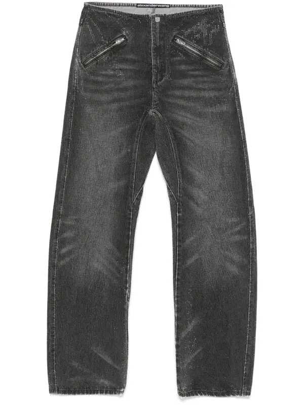 Alexander Wang Moto Jeans - Grey