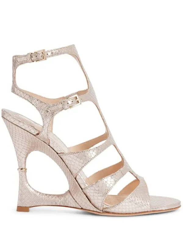 TOM FORD 105mm Caged Leather Sandals - Neutrals