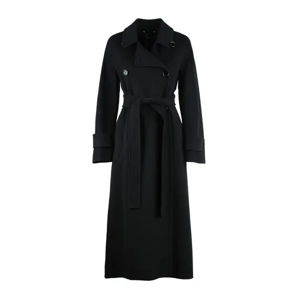 Max Mara Virgin Wool Midi Trench Coat