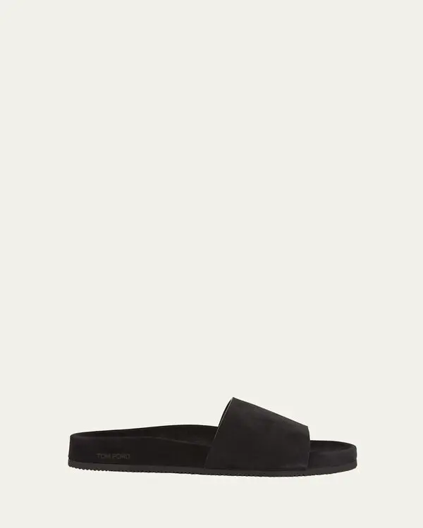 TOM FORD Wicklow Perforated Suede Slides