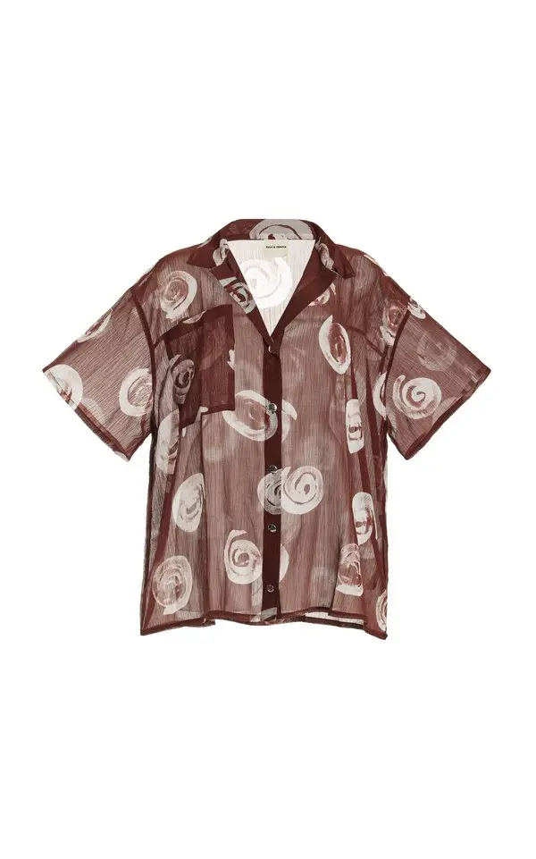 ZULU & ZEPHYR Sheer Textured Shirt