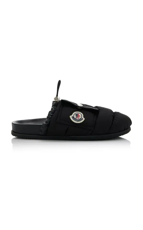 Moncler Mon Padded Nylon Mules - Black