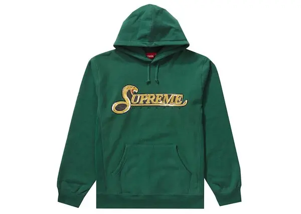 Supreme Sequin Viper Hooded Sweatshirt - Dark Green