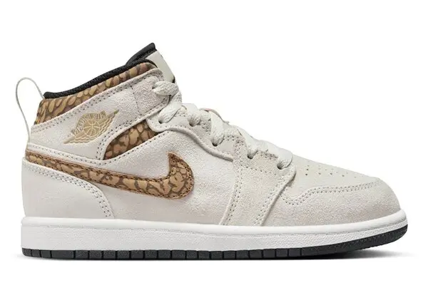 JORDAN 1 Mid Se Sneakers - Light Orewood Brown/white/light British Tan