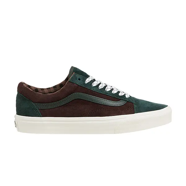 VANS Old Skool Pig Suede Plaid Sneakers - Green