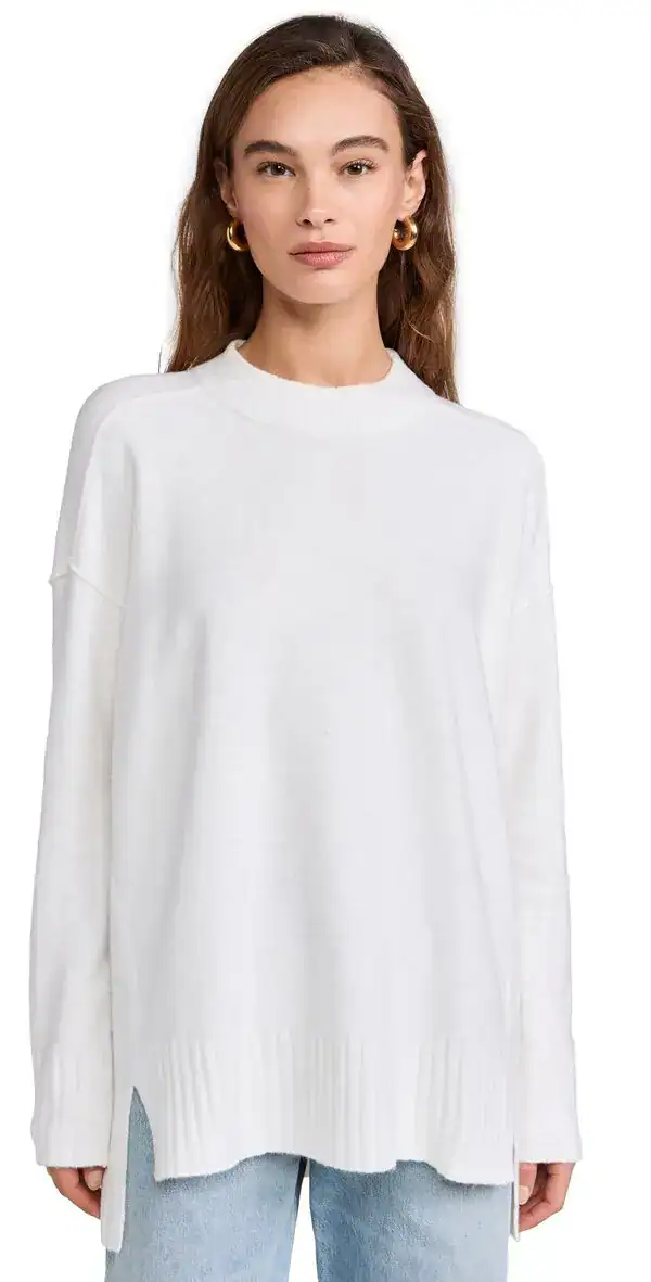 Free People Phoebe Pullover In Stark White 71% Off Editorialist