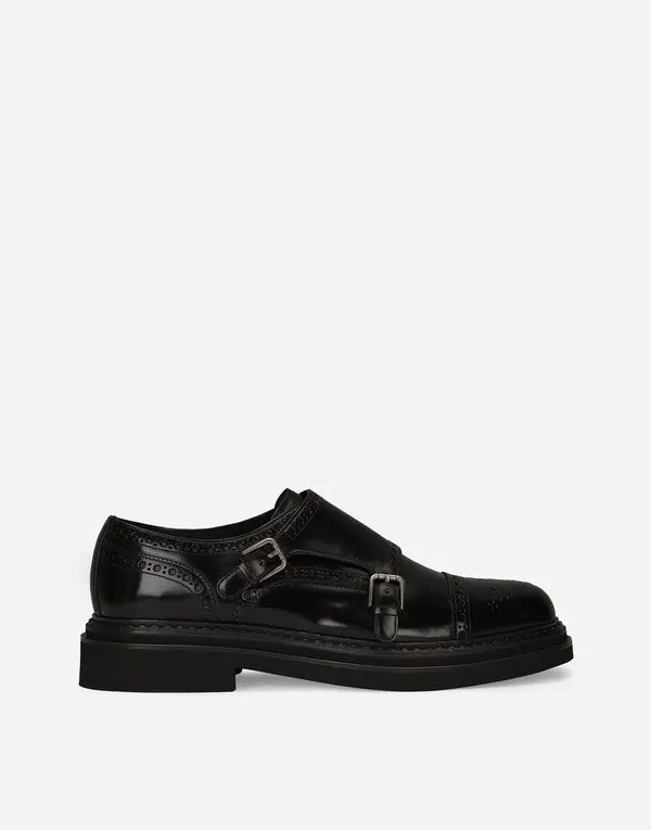Dolce & Gabbana Brushed Calfskin Monk Strap Shoes