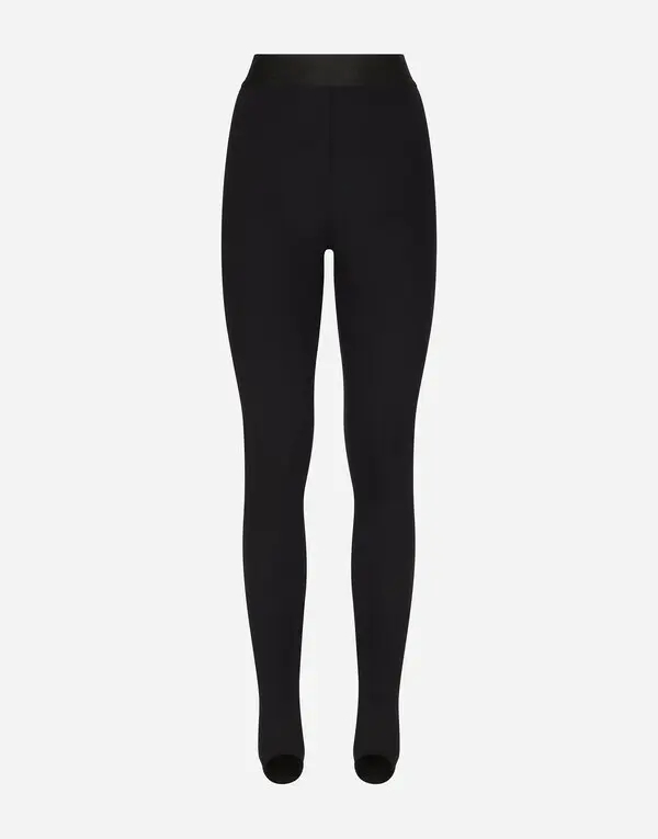 Dolce & Gabbana Technical Jersey Leggings With Branded Elastic