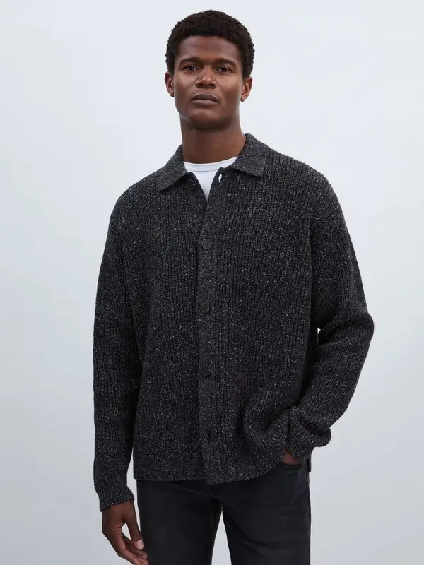 Paige Hinton Speckled Knit Cardigan