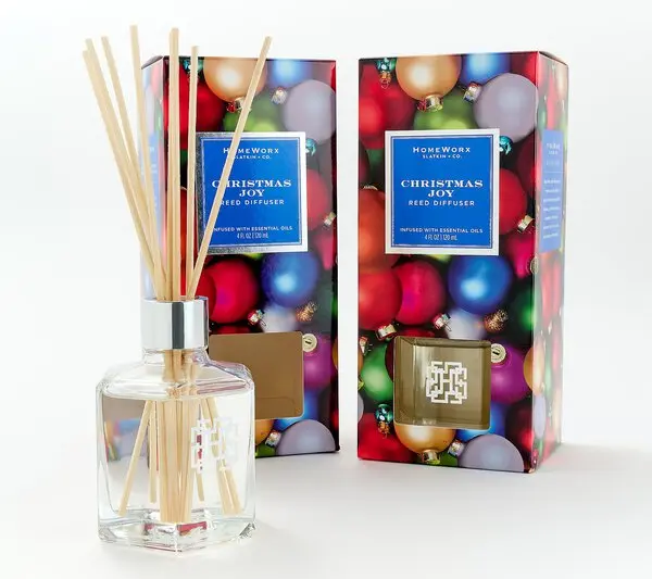 HOMEWORX BY SLATKIN + CO. S/2 Christmas Joy Reed Diffusers