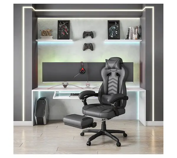TECHNI MOBILI Executive Reclining Gaming Chair /footrest