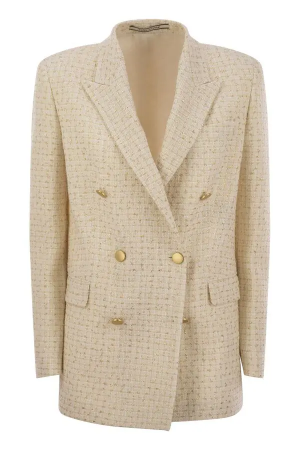 Tagliatore Double-breasted Cotton-blend Blazer