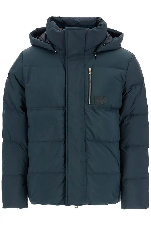 Paul Smith Removable Hooded Down Jacket In Green 60% Off - Main Image