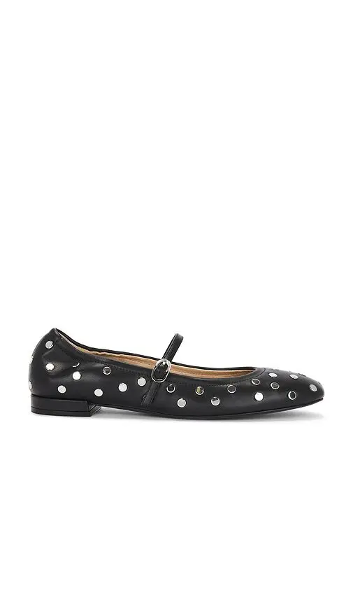 STUART WEITZMAN Claris Stud Ballet Flat - Black