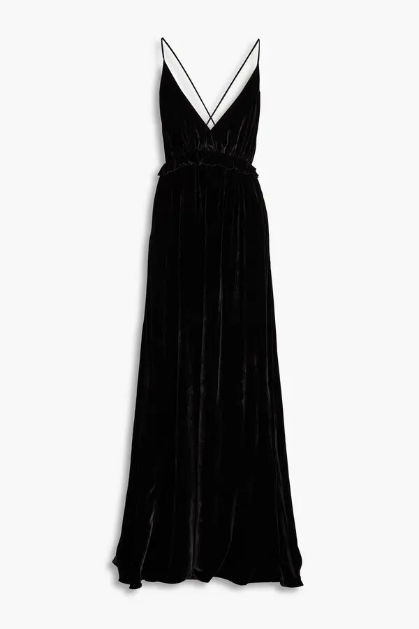 Ulla Johnson Lavinia Ruffled Velvet Gown