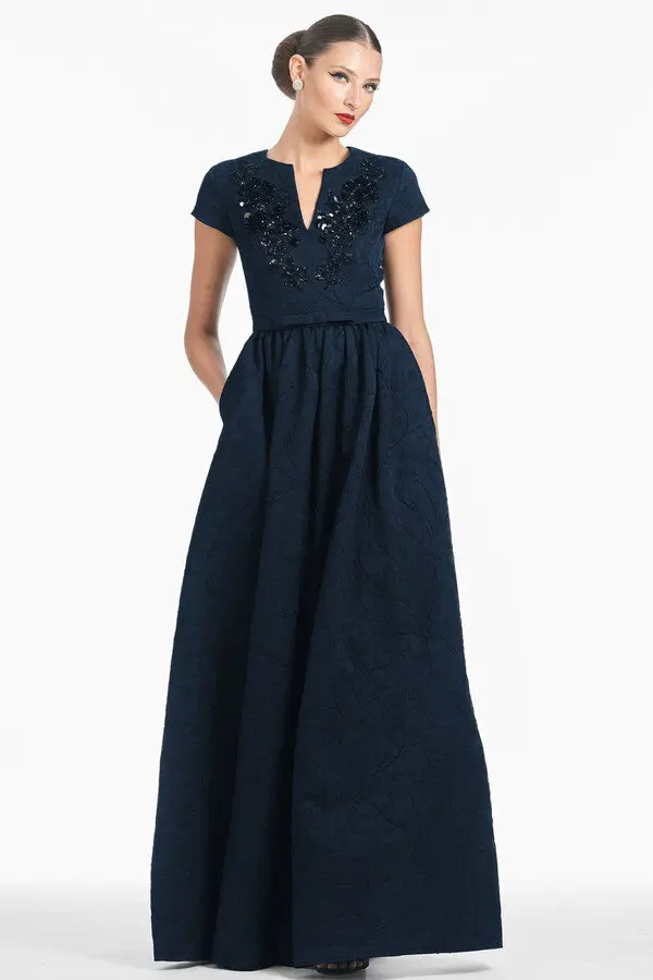 Sachin & Babi Estelle Embellished Gown - Black