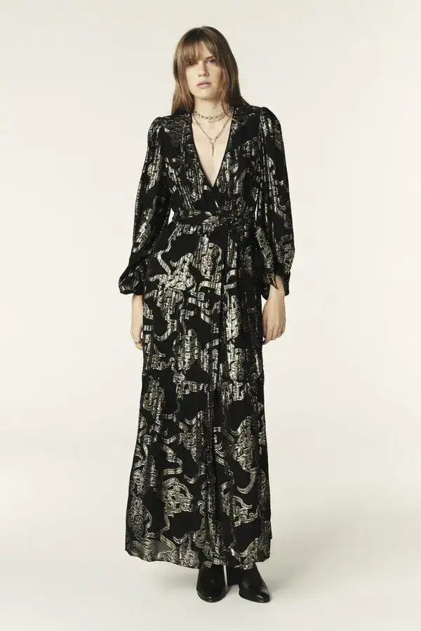 baddie maxi dress Ba&Sh Baddie Maxi Dress In Black - 50% Off