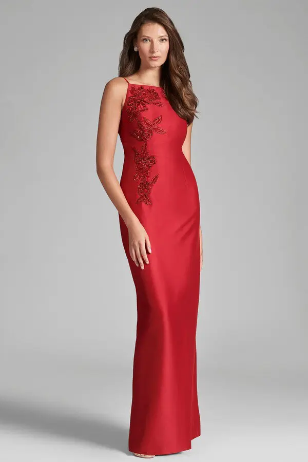 Sachin & Babi Embellished Pryce Gown - Red