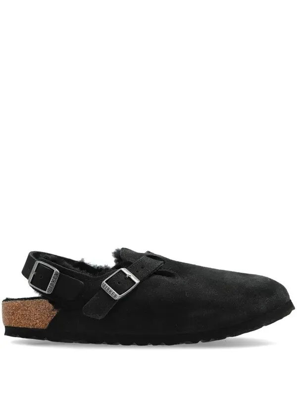 BIRKENSTOCK Tokyo Suede Slippers - Black