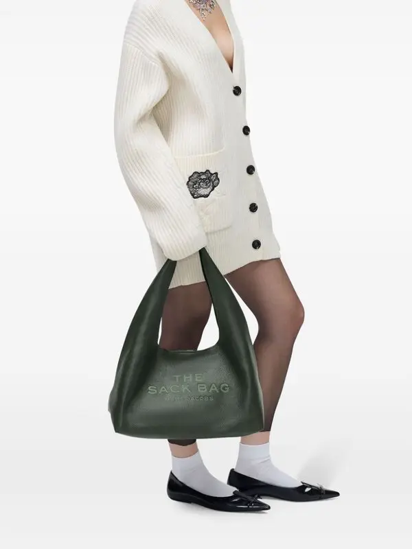 Marc Jacobs Leather Sack Shoulder Bag - Green