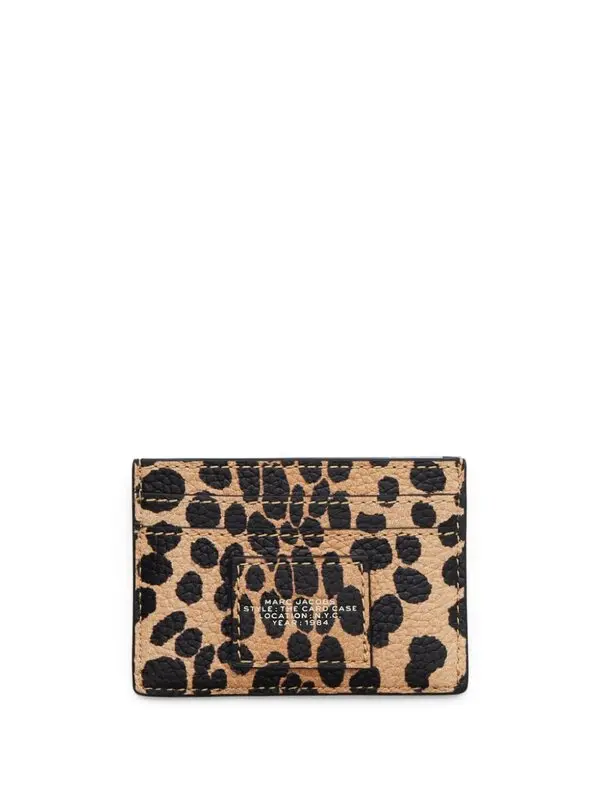 Marc Jacobs The Cheetah Leather Cardholder - Brown