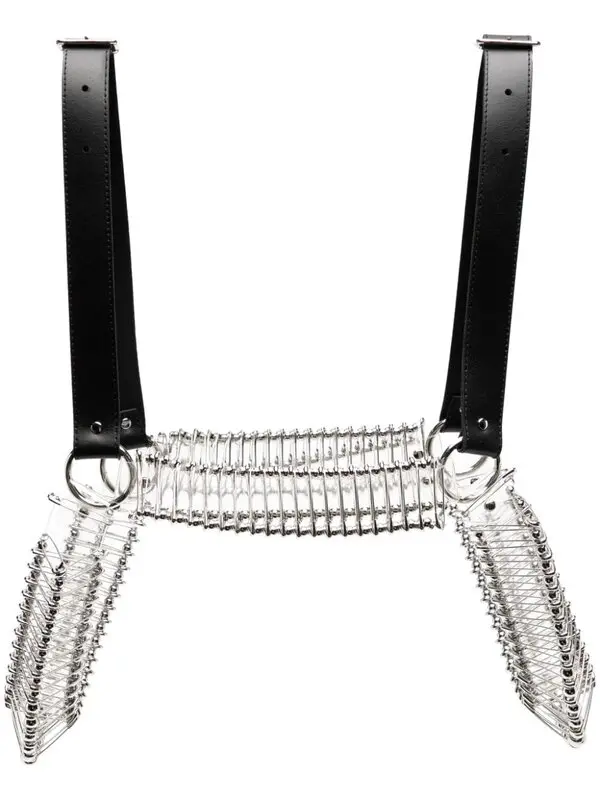 Noir Kei Ninomiya Safety Pin Harness - Black | Editorialist