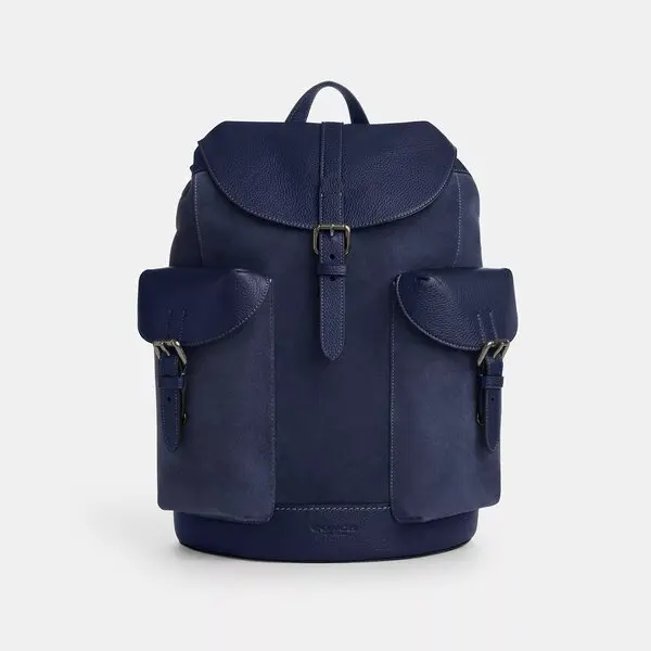 Buy COACH OUTLET Warner Backpack In Suede - Multi At 57% Off | Editorialist