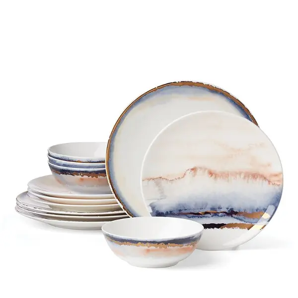 LENOX Summer Radiance 12 Piece Dinnerware Set, Service For 4