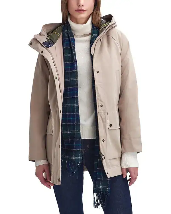 Barbour Winter Beadnell Waterproof Jacket Sand Dune Editorialist