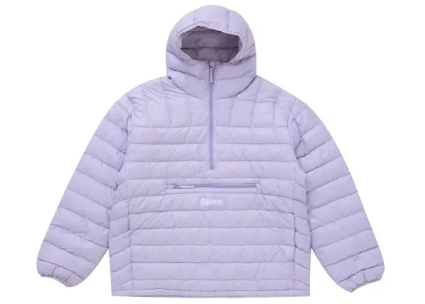 Supreme Micro Down Half Zip Hooded Pullover - Lilac