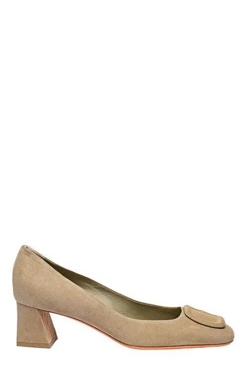 Santoni Suede Low-heel Pumps - Beige