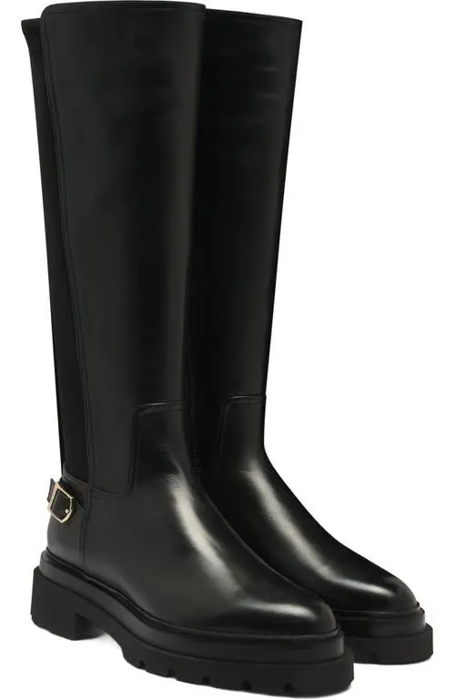 Santoni Leather Boots - Black