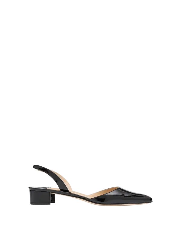 Manolo Blahnik Aspro Leather Ballerina Pumps - Black