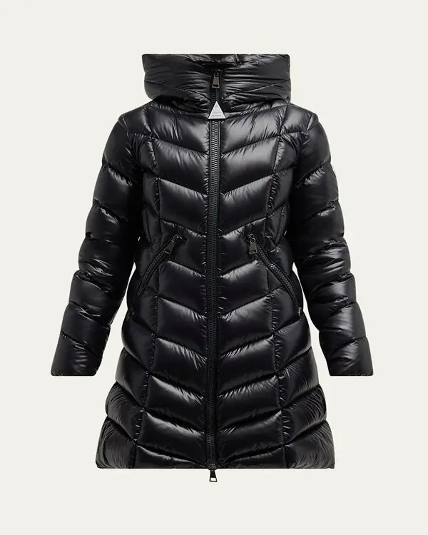 Moncler Marus Long Chevron-quilted Jacket