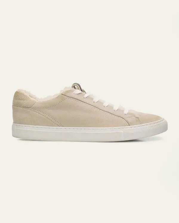 Brunello Cucinelli Shearling-lined Leather Sneakers