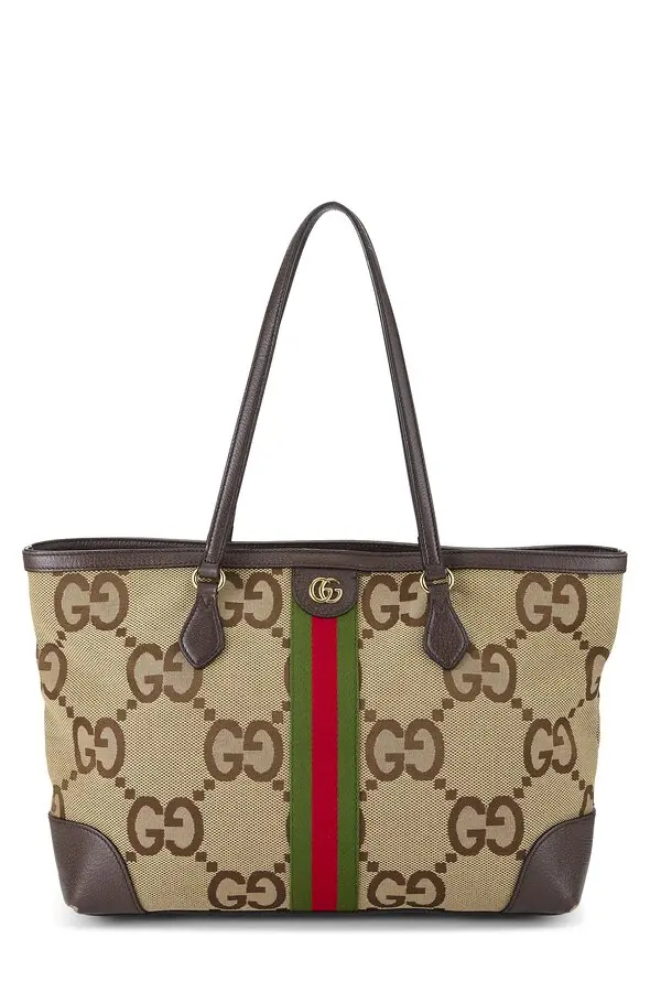 Gucci Ophidia Jumbo Gg Canvas Tote - Brown