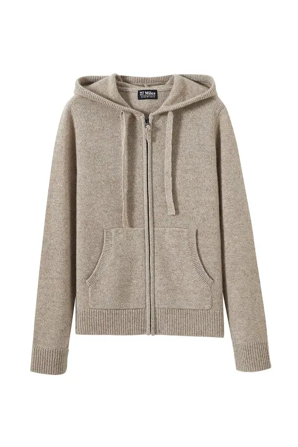 27 Miles Malibu Elora Cashmere Zip Hoodie - Red