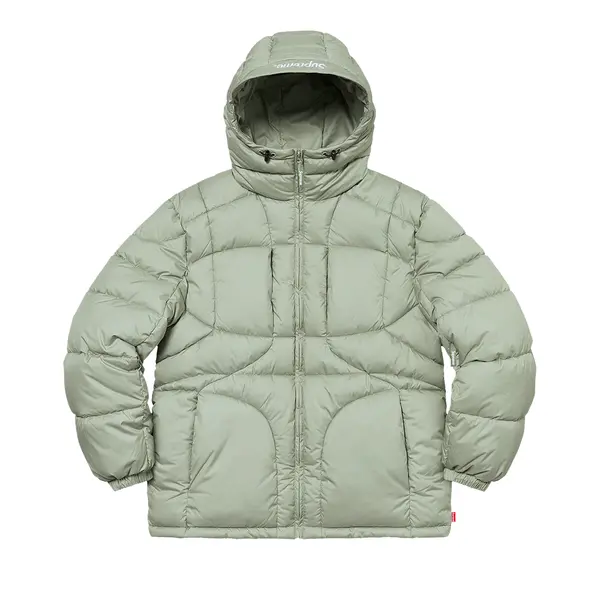 Supreme Warp Hooded Puffy Jacket - Green