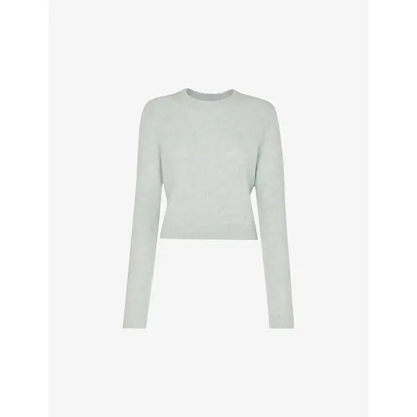 Whistles Round-neck Slim-fit Alpaca-blend Jumper - Pale Green