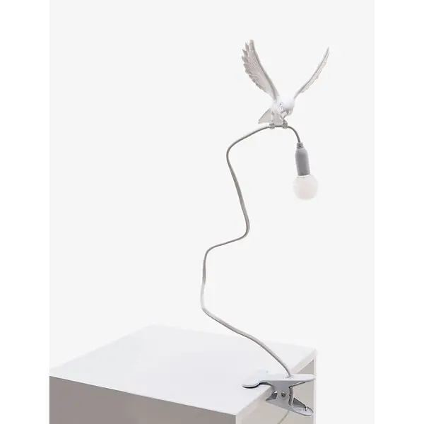 SELETTI Sparrow Taking Off Resin Clamp Lamp 100cm