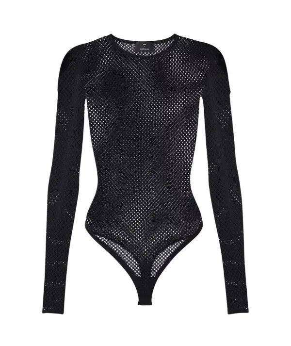 Wardrobe.NYC X Rhw Web Wool-blend Bodysuit - Black